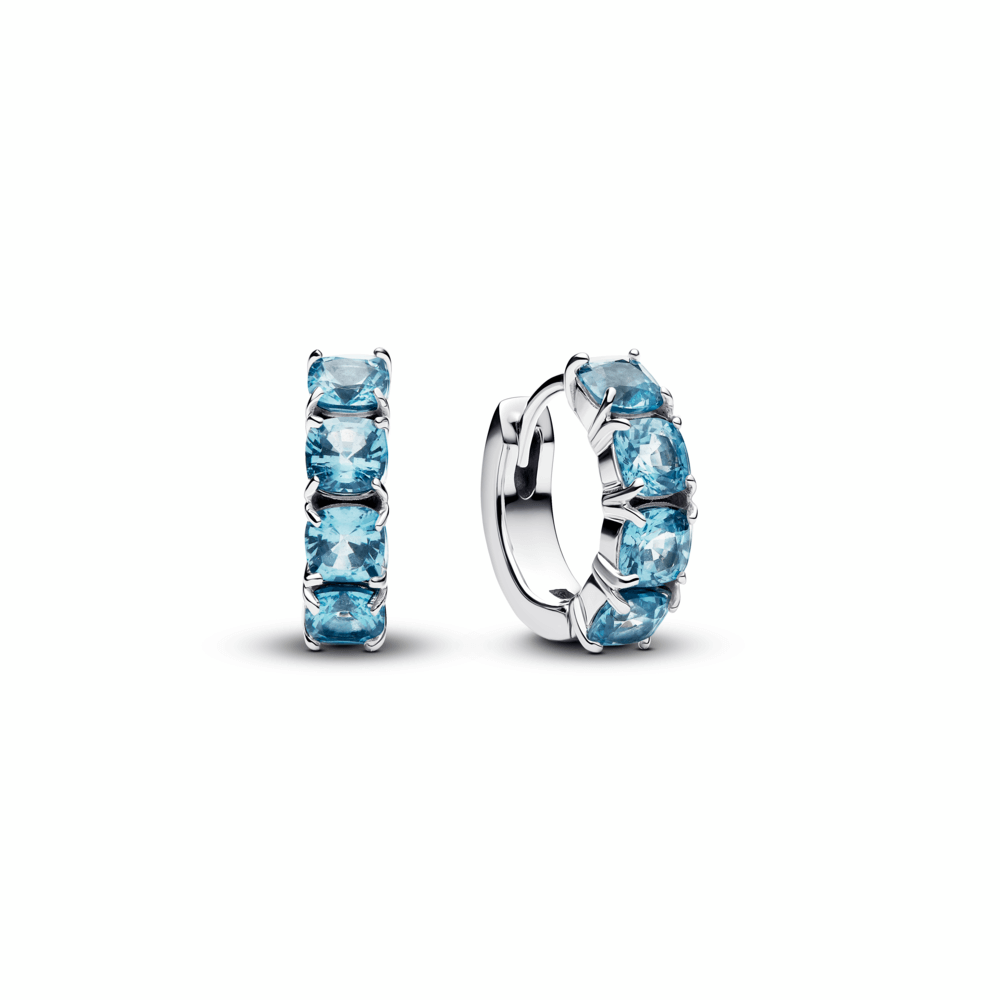 Light Blue Hoop Earrings — The Diamond Center: Where Wisconsin Gets Engaged